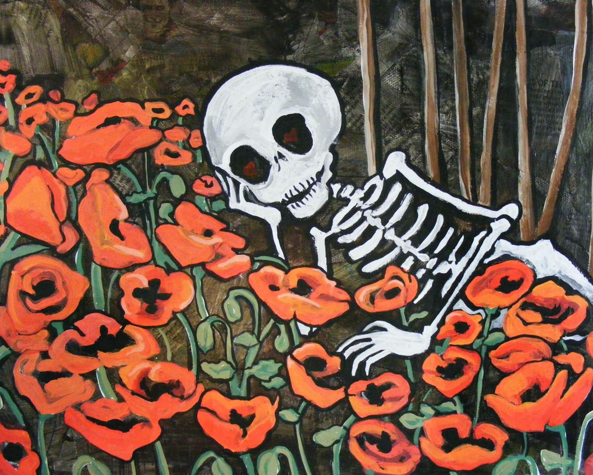 Day Of The Dead Art Print - Sugar Skull Mexican Folk Art Poster From ...